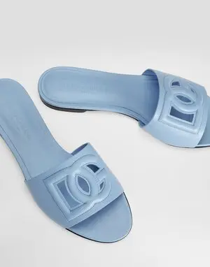 Dolce & Gabbana Calfskin Slides - Light Blue