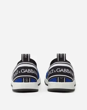 Dolce & Gabbana Sorrento Slip-on Sneakers With Logo Tape - Blue