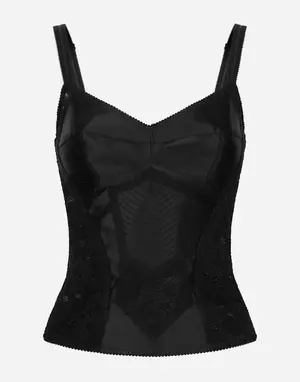 Dolce & Gabbana Corset Lace And Satin Top