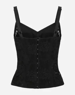 Dolce & Gabbana Corset Lace And Satin Top