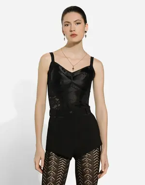 Dolce & Gabbana Corset Lace And Satin Top