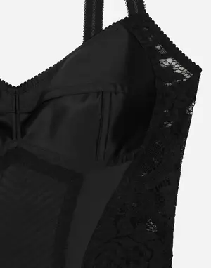 Dolce & Gabbana Corset Lace And Satin Top