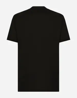 Dolce & Gabbana Cotton T-shirt With Heraldic Dg Patch - Black