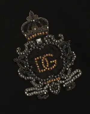Dolce & Gabbana Cotton T-shirt With Heraldic Dg Patch - Black