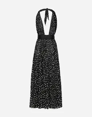 Dolce & Gabbana Pleated Chiffon Calf-length Dress