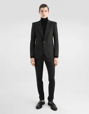 Dolce & Gabbana Wool Turtle-neck Sweater With Branded Tag - Black