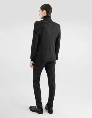 Dolce & Gabbana Wool Turtle-neck Sweater With Branded Tag - Black