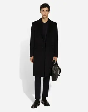 Dolce & Gabbana Single-breasted Cashmere Coat - Blue