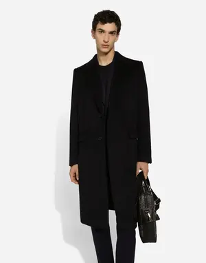Dolce & Gabbana Single-breasted Cashmere Coat - Blue