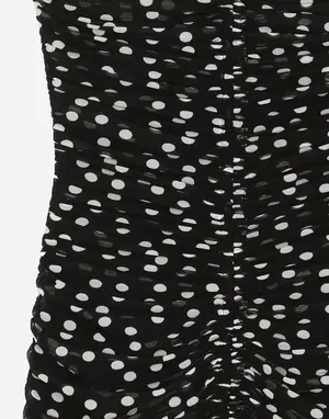 Dolce & Gabbana Draped Tulle Mini Dress - Print