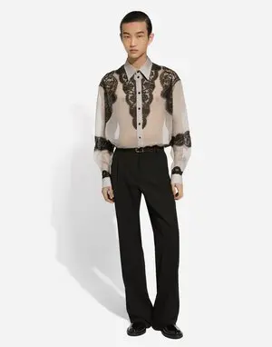 Dolce & Gabbana Silk Shirt With Embroidery - Multicolor