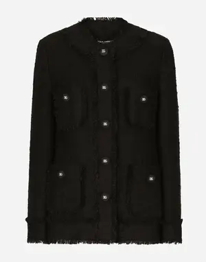 Dolce & Gabbana Single-breasted Tweed Jacket - Black