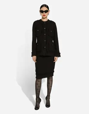 Dolce & Gabbana Single-breasted Tweed Jacket - Black