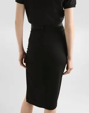 Dolce & Gabbana Asymmetrical Jersey Skirt - Black