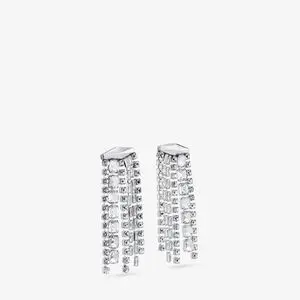 JIMMY CHOO Zandra Silver-finish Crystal Earrings - Silver/crystal