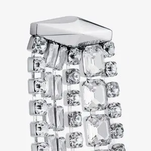 JIMMY CHOO Zandra Silver-finish Crystal Earrings - Silver/crystal