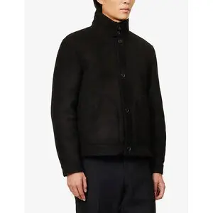Dunhill Funnel-Neck Regular-Fit Shearling Jacket - Black