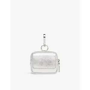 Whistles Bibi Metallic-leather Keyring - Silver