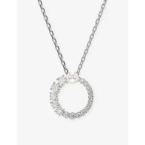 SWAROVSKI Matrix Rhodium-plated Crystal Pendant Necklace - White