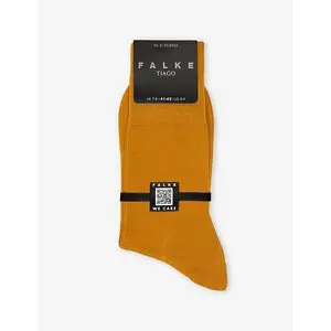 Falke Mid-Calf Cotton-Blend Knitted Socks 1851 Amber