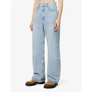 AGOLDE Low Curve Mid-rise Straight-leg Denim Jeans - Force (vint Marbled Ind)