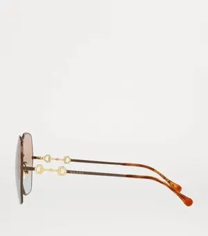 Gucci Metal Octagon Sunglasses