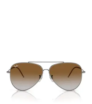 Ray-ban Metal Aviator Sunglasses - Grey