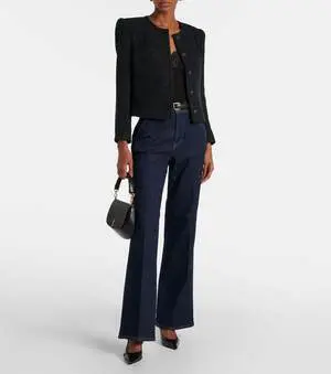 Veronica Beard Crosbie High-rise Wide-leg Jeans