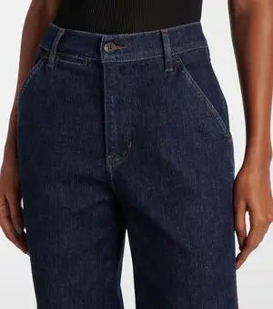Veronica Beard Crosbie High-rise Wide-leg Jeans