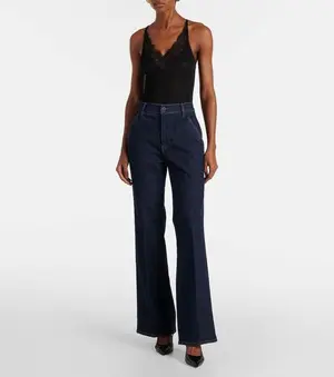 Veronica Beard Crosbie High-rise Wide-leg Jeans
