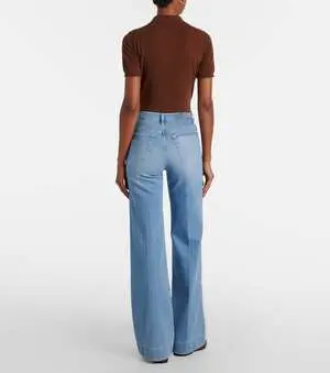 7 For All Mankind High-rise Wide-leg Jeans