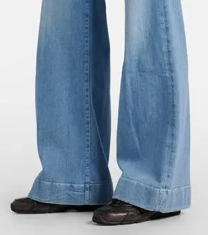 7 For All Mankind High-rise Wide-leg Jeans