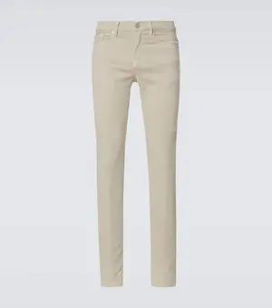 FRAME High-rise Slim Jeans - Beige