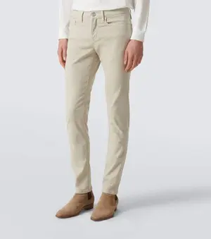 FRAME High-rise Slim Jeans - Beige
