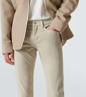 FRAME High-rise Slim Jeans - Beige
