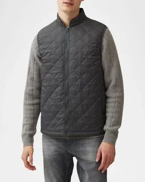 Rodd & Gunn Mackford Twill Jacket With Quilted Vest - Ash