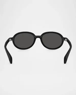Moncler Oval Sunglasses - Black