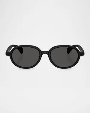 Moncler Moncler Oval Sunglasses Matte Black