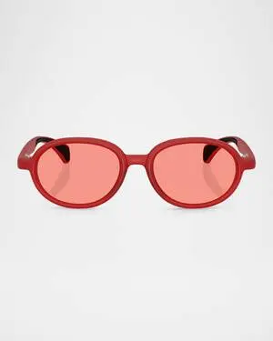 Moncler Moncler Oval Sunglasses Pink