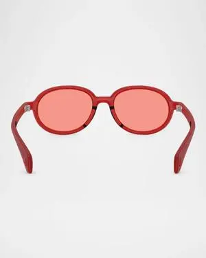Moncler Oval Sunglasses - Red