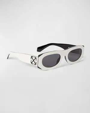 Off-White Off-White Orlando Oval Sunglasses 0107 White Dark Grey
