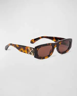 Off-White Off-White Orlando Oval Sunglasses Havana Brown