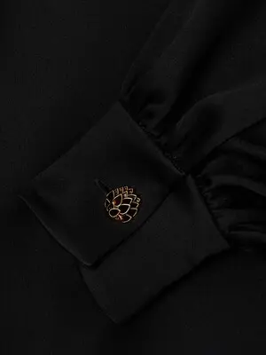 Loro Piana Carys Embellished Silk-satin Blouse