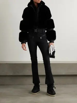 Goldbergh Lieke Belted Faux-fur Ski Suit
