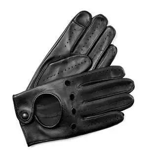 ASPINAL OF LONDON Nappa Leather Driving Gloves - Black