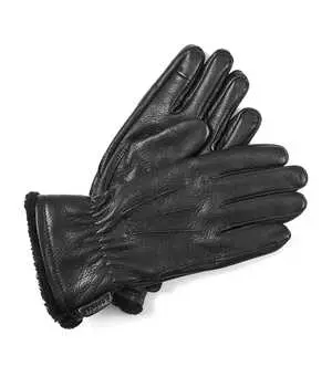ASPINAL OF LONDON Deerskin Leather Gloves - Black