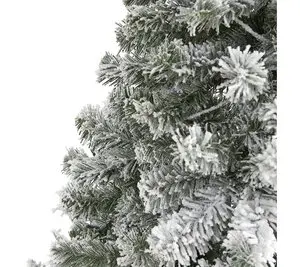 NEARLY NATURAL 6' Flocked Artificial Christmas Tree By