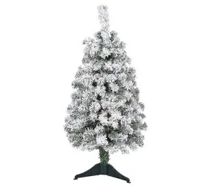 NEARLY NATURAL 3' Flocked Artificial Christmas Tree By - One-color