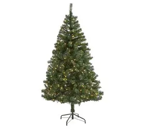 NEARLY NATURAL 6' Christmas Tree With 250 Clear Led Lights By - One-color