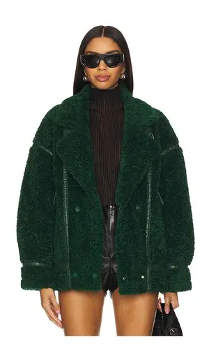 LAMARQUE Badu Faux Fur Jacket - Green